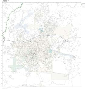 Amazon.com: ZIP Code Wall Map of Tallahassee, FL ZIP Code Map Laminated ...