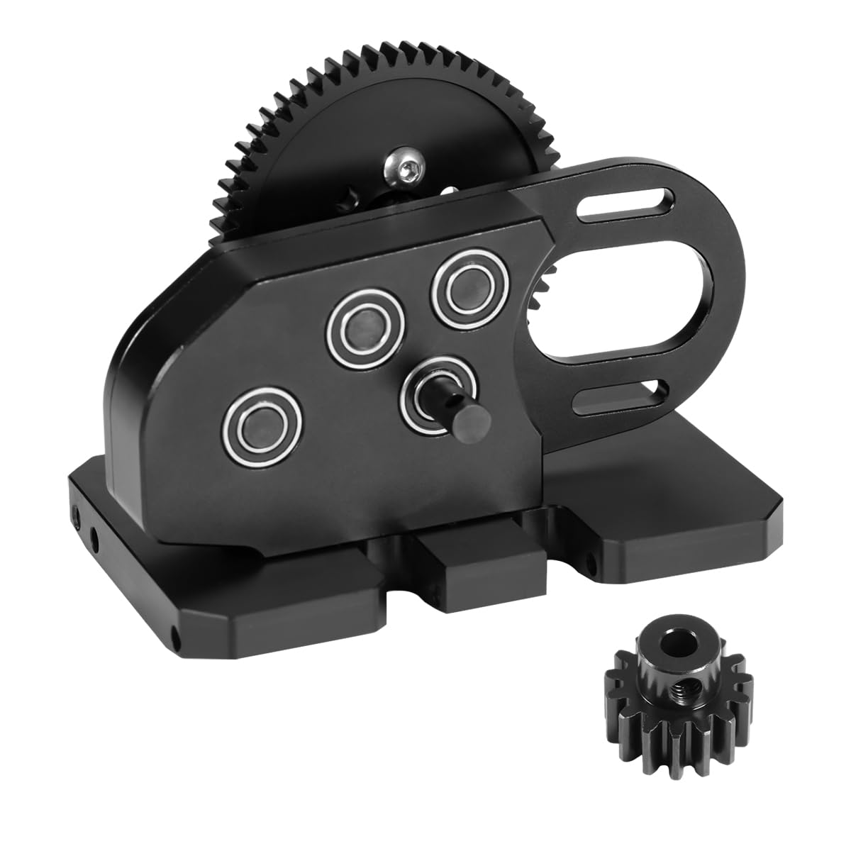 COOWOO Aluminum 2.Low Transmission Overdrive Gearbox with Delrin Skid ...