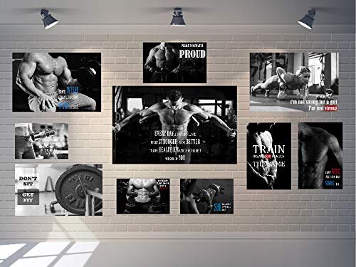 EzPosterPrints - Bodybuilding Men Girl Fitness Workout Quotes ...