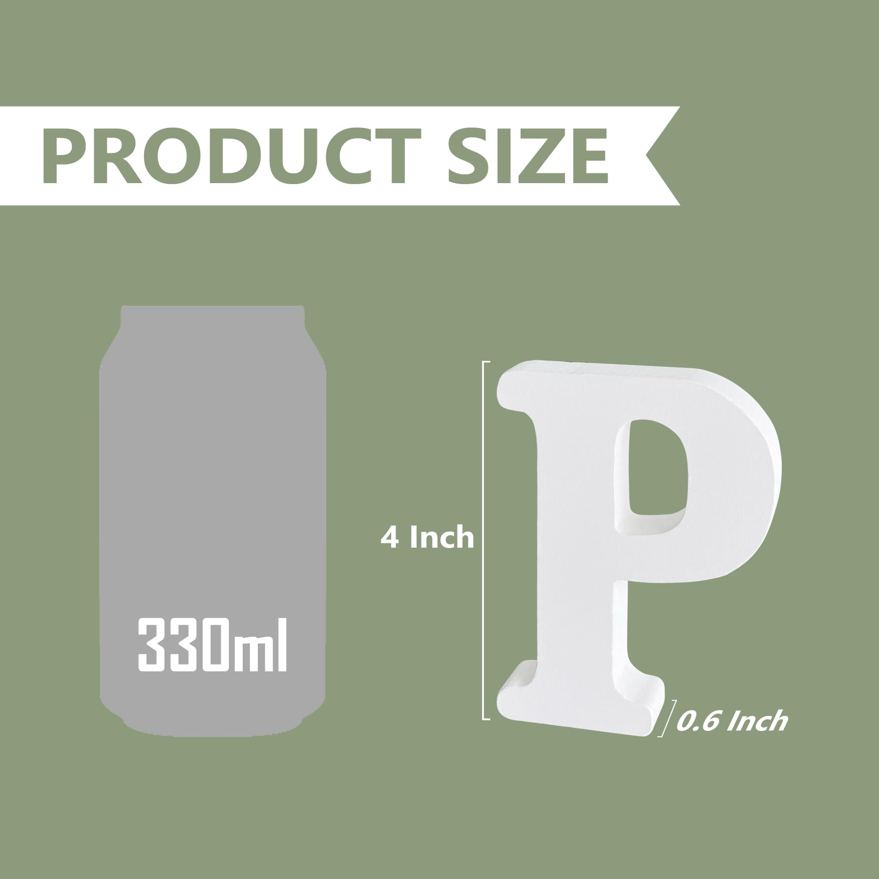 White Wood Letters, 4 Inch Unfinished Wooden Letters For Crafts ...