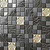 Hominter Sample Tile 3x12 Inches Glass Metal Mosaic Backsplash Tile ...