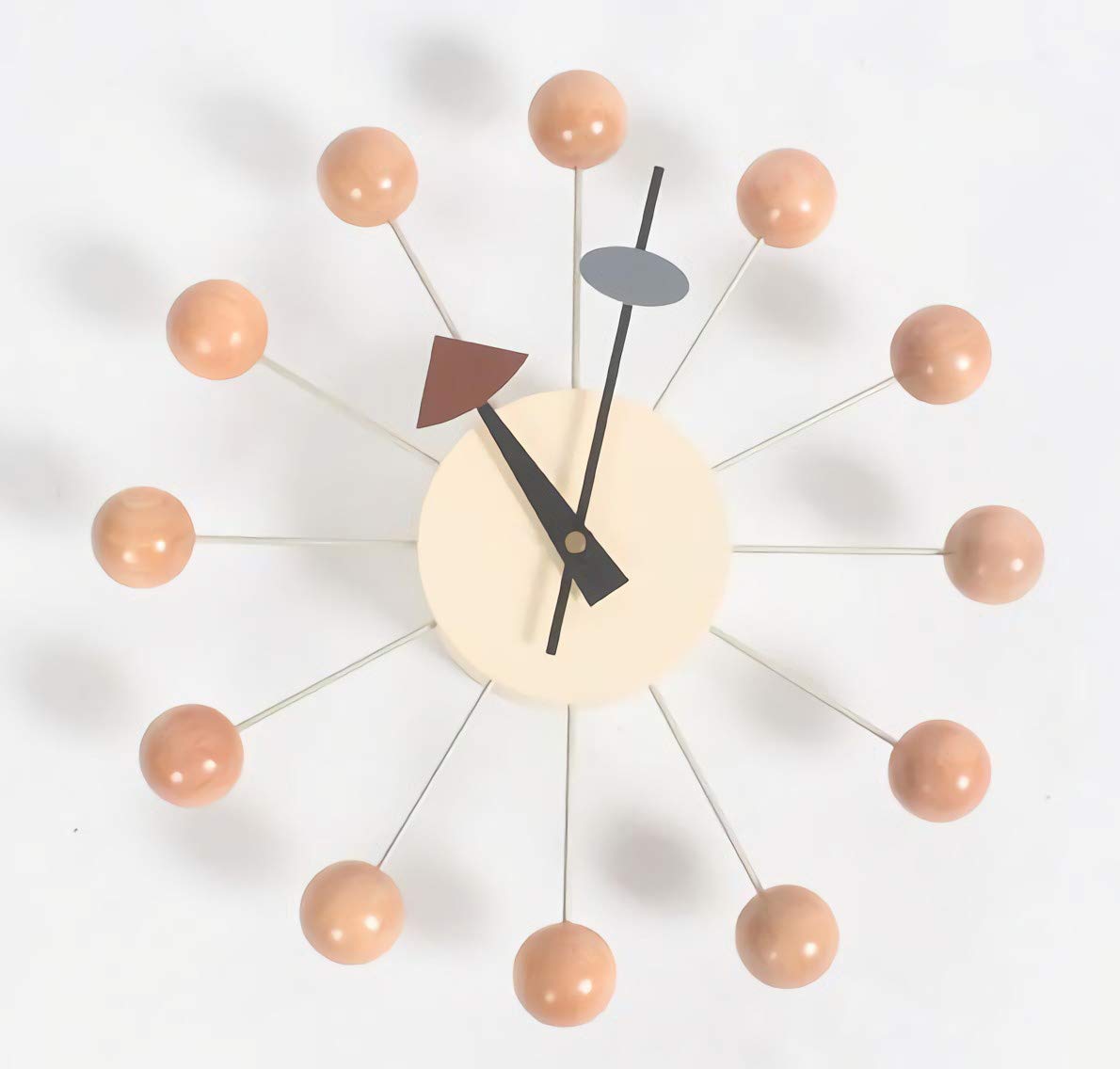 SHISEDECO Mid Century Art Retro Design Painted Solid Wood Non Ticking ...