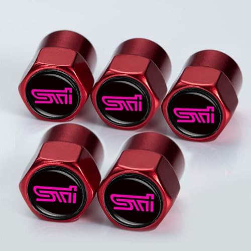 NETZER Compatible with Subaru sti (Pink) Logo Metal Car Wheel Tire ...
