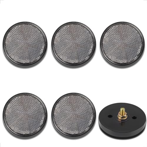 evermotor Smoked Reflectors for Motorcycle,2.3 inch Roud M6 with Bolts ...