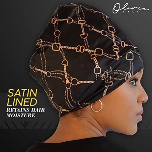 Satin Hair Wrap - Satin Sleep Cap & Hair Bonnet for Sleeping - Satin ...