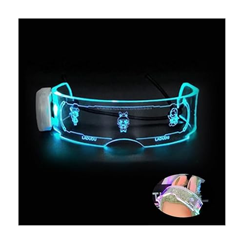Cyberpunk Glasses for Labubu, 6 Neon Color Modes Glasses for Labubu ...
