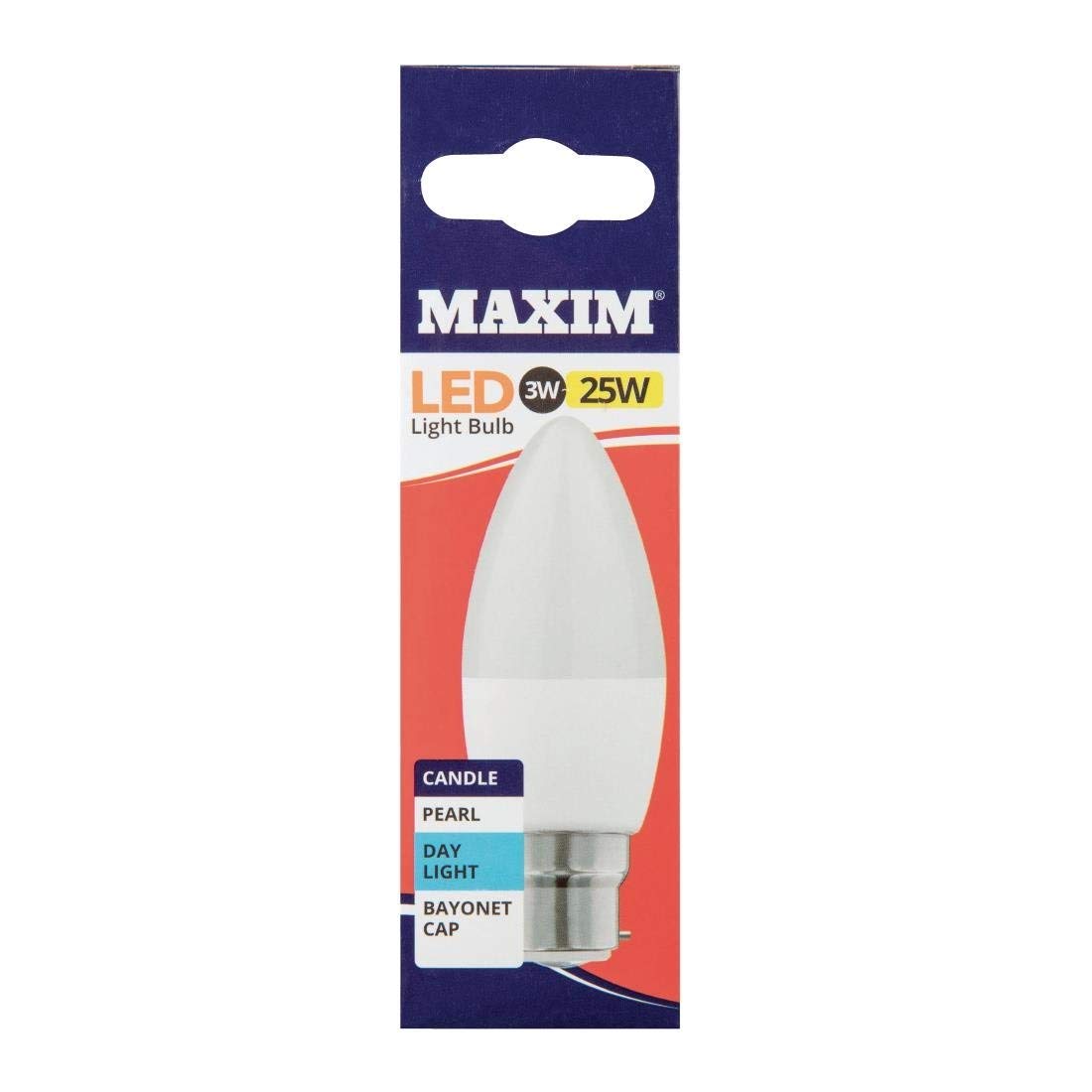 Maxim LED Candle Bayonet Cap (BC) Bulbs, B22, 3 W, Daylight White ...