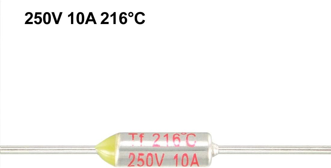 sourcingmap 250V 10A 216℃ Celsius Circuit Cut Off Temperature Thermal ...