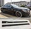 Carbon Fiber Side Body Skirts Kit Lip Splitters Cover Fit for Mercedes ...