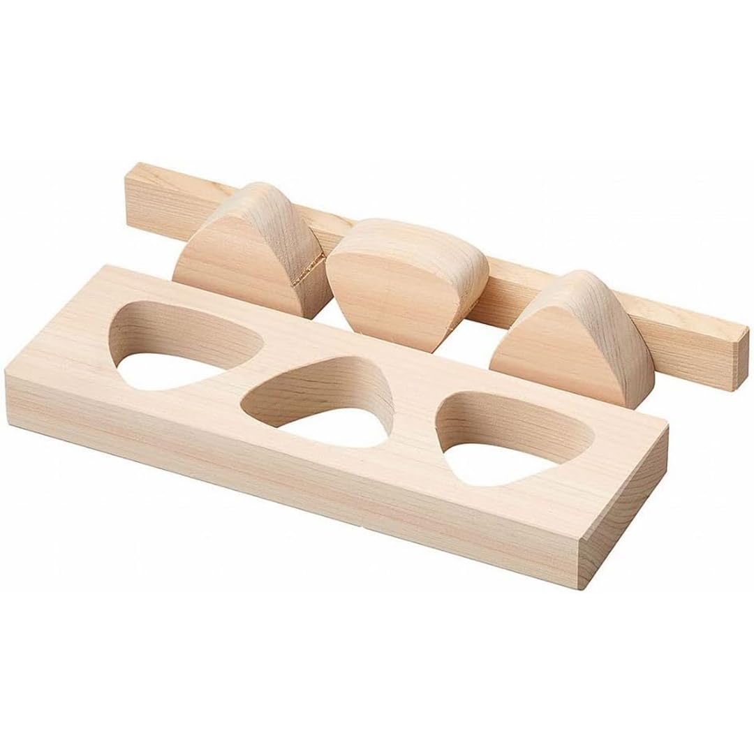 TIKUSAN Wooden Onigiri Mold Musubi Maker Japanese Rice Ball Press ...
