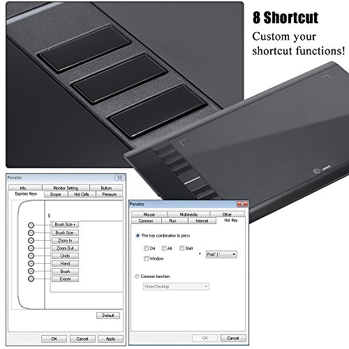 Ugee M708 Ultra-thin Draw Digital Graphics Drawing Painting Tablet 8192 ...