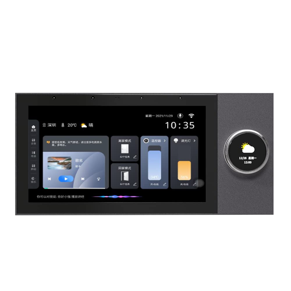Smart Home Control Panel,7'' Dimmer and Background Music Player,Smart Life Tuya App Control ...