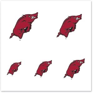 Amazon.com : Arkansas Razorbacks 4-Pack Temporary Nail Tattoos ...