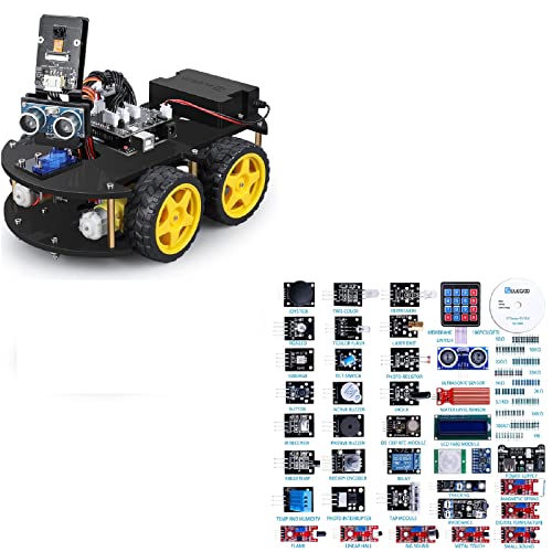 ELEGOO UNO R3 Project Smart Robot Car Kit & ELEGOO Upgraded 37 in 1 ...