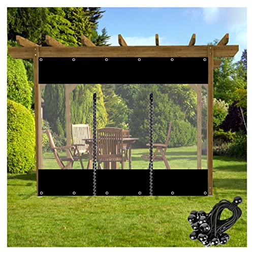 ASDFGHT Outdoor Curtain Canopy Side Panel Weatherproof PVC Splicing ...