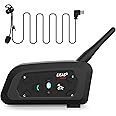Amazon.com: EJEAS V6C Referee Bluetooth Intercom, 2-Way 1200M ...
