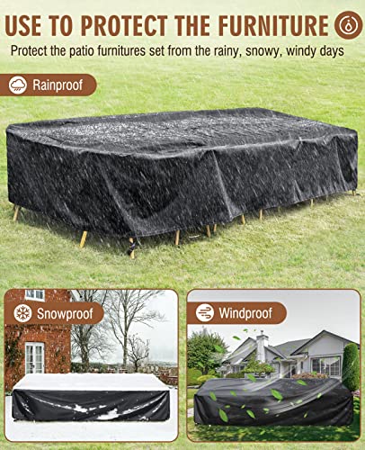 HIRALIY 137 Inch Patio Furniture Covers, Extra Large Waterproof Outdoor ...