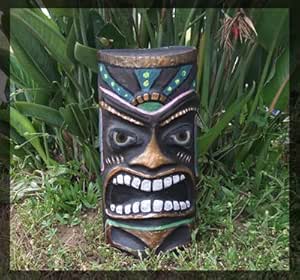 Amazon.com: LARGE TIKI STATUE - CONCRETE CEMENT MOLD BAR - PATIO : Home ...
