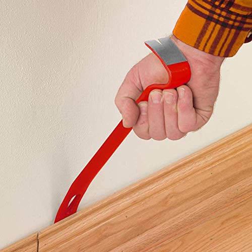 Flat Pry Bar, Heavy Duty Handy Crowbar, 12 IN Pry Tool, Head Teardrop ...