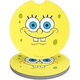 Amazon.com | SpongeBob Goofy Smile Face Car Coasters, Pack of 2, 2.5 ...