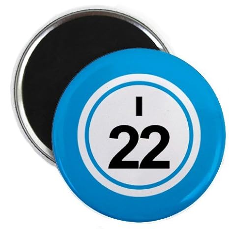 Amazon.com: Bingo Ball I22 TWENTY-TWO Blue 2.25 inch Fridge Magnet ...