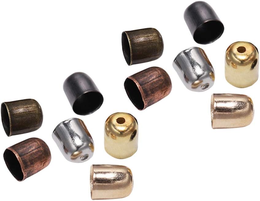 Amazon.com: Heallily 300pcs Metal Cord End Cap for Jewelry Making ...