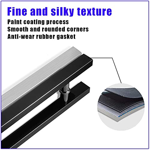 Stainless Steel Push Pull Door Handle Rectangle H-Shape Back To Back ...