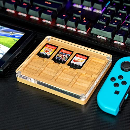 JJC Wooden Switch Game Card Case Holder for Nintendo Switch NS NX, 8 ...