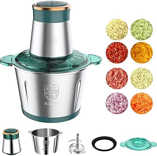 Electric Food Processor & Vegetable Chopper, 2L/3L Professional Stainless Steel Electric Meat ...