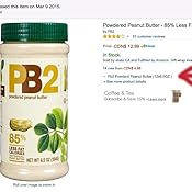 PB2 Powdered Peanut Butter 184 Gram: Amazon.ca: Grocery