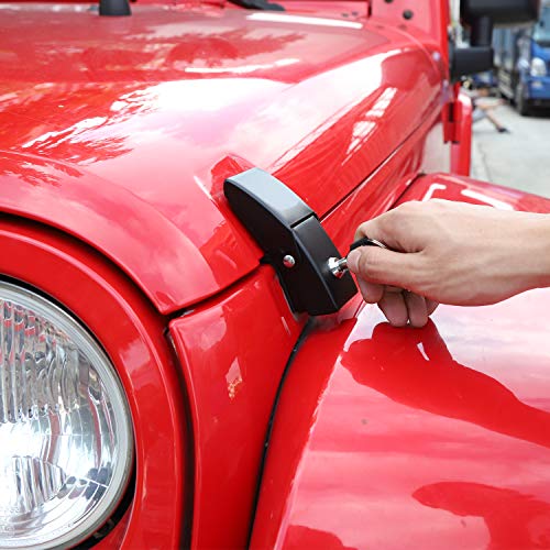 JeCar Steel Hood Latches for Jeep Wrangler 2007-2022 JK JKU JL JLU ...