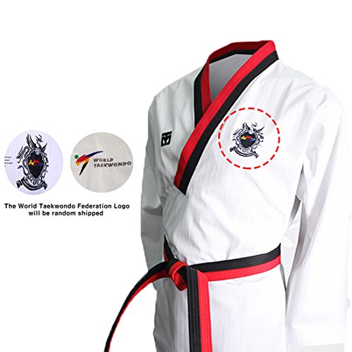 Buy Mooto Taekwondo POOMSAE Poom Uniform Taekwondo Dobok Female (Red ...