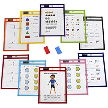 Amazon.com : Learning Resources Write And Wipe Pockets : Dry Erase ...