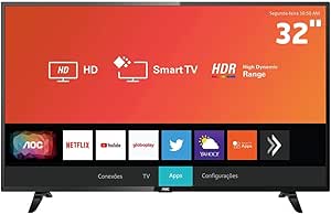 Smart TV LED 32" HD AOC 32S5295/78G com HDR, Wi-Fi, Miracast, Botão ...
