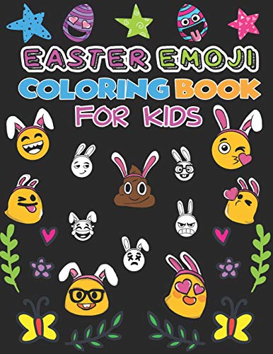 Easter Emoji Coloring Book for Kids: Easter Coloring Pages, Connect the ...