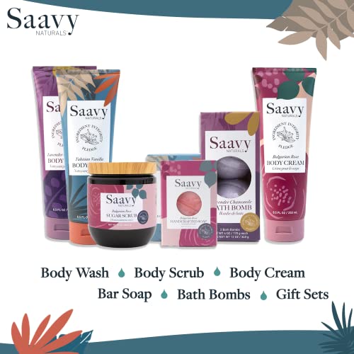 Saavy Naturals Ultimate All Natural 10-Piece Organic Spa Gift Basket ...