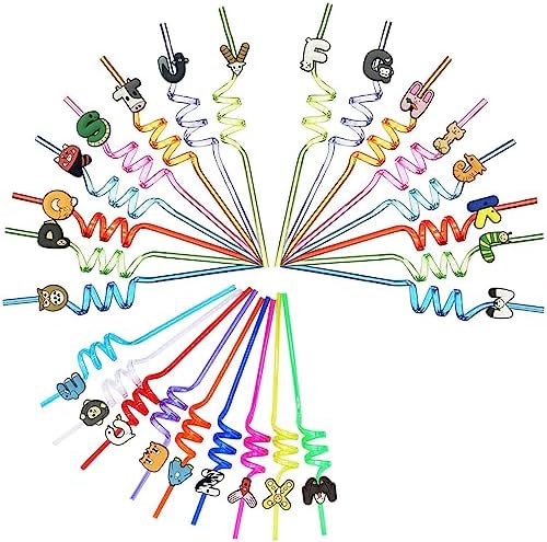 26 Pcs Dust Cap Straws, Reusable Straws, Detachable Straws, Decorative ...