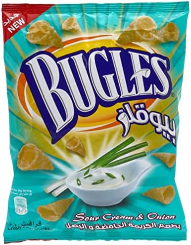 Bugles Corn Snack Sour Cream And Onion Bugles, 18*125 Gm price in Saudi ...