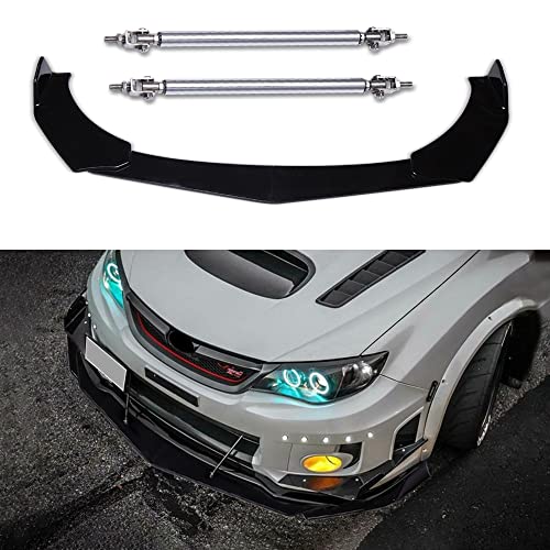DREAMIZER Universal Front Bumper Lip Strut Rod Spoiler Wing Wide Body ...