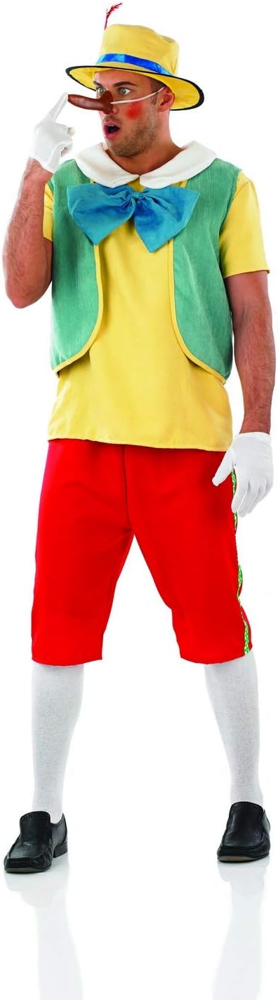 Fun Shack Mens Wooden Puppet Costume Adults Real Boy Movie Character ...