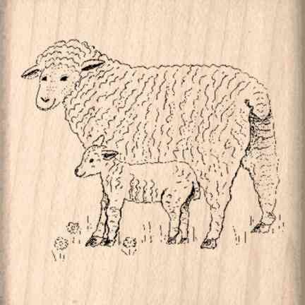 Sheep Rubber Stamps - Kritters in the Mailbox Sheep Items