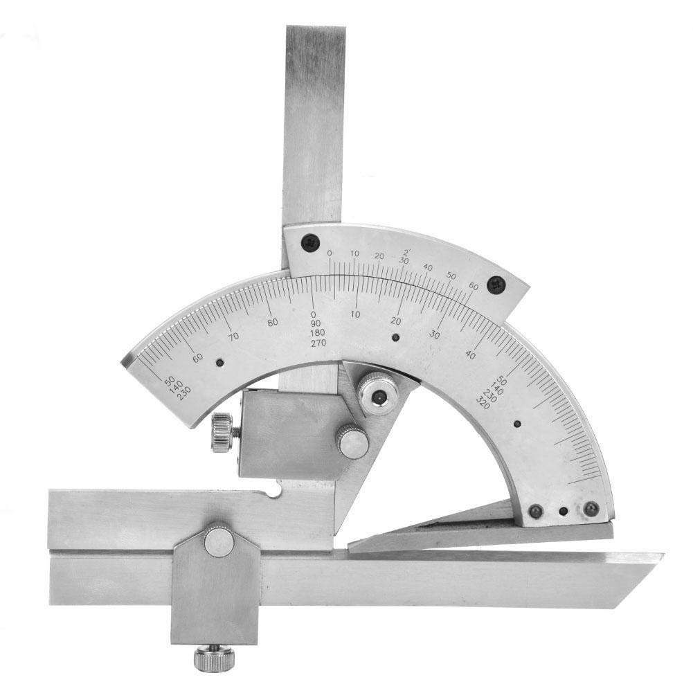 0-320° Universal Bevel Protractor Angle Finder Carbon Steel Bevel ...