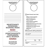 Amazon.com : Humyoun 200 Pcs Maintenance Door Hanger Tags Bilingual ...