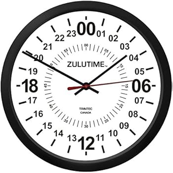 TRINTEC 24 HORAS hora militar SWL ZULU tiempo 24 horas R reloj de pared ...