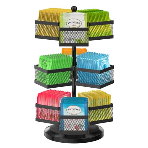 iDavosic.ly 3 Tier Tea Bag Organizer, Tea Packet Storage Holder ...