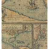 Amazon.com: World Map Gift Wrap Flat Sheet 24" X 6' - Holiday Gift ...