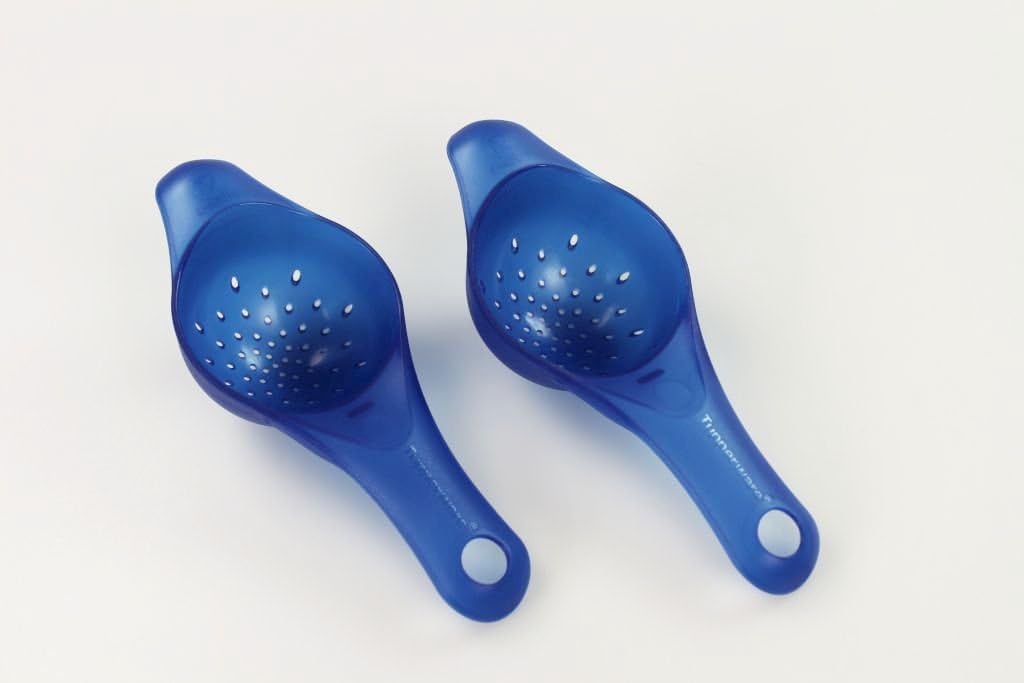 TUPPERWARE Backen Sieb klein blau (2) Teesieb Küche Backhelfer ...