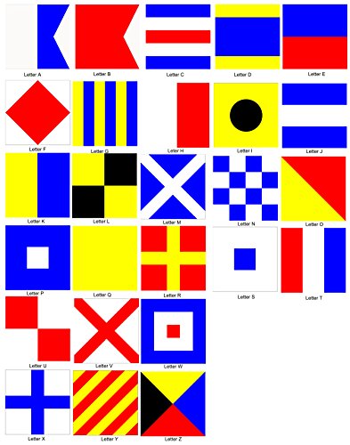 1" Mylar International Code Flag Letters (A to Z) Decal, Sticker ...