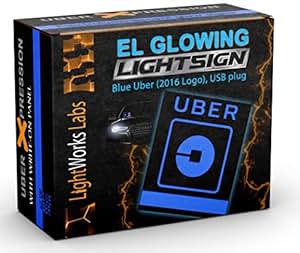 Amazon.com: Uber Logo Light Sign - Illuminated Glowing Blue Windshield ...