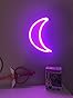 Crescent Neon Light Moon LED Neon Signs Art Wall Lighting Decor for ...